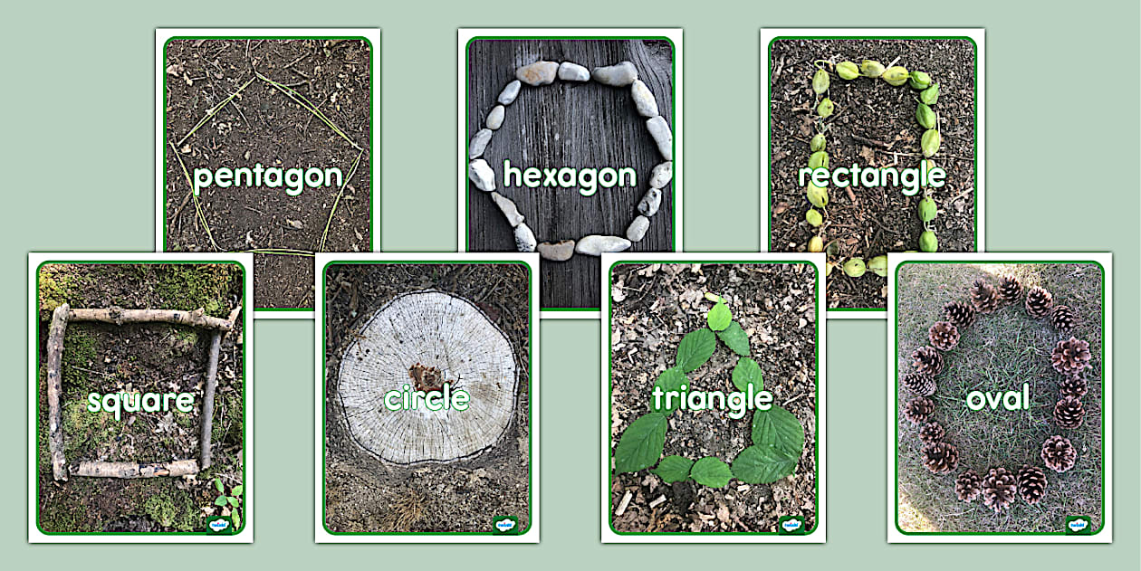2D Shapes Nature Posters | Number Recognition | Twinkl