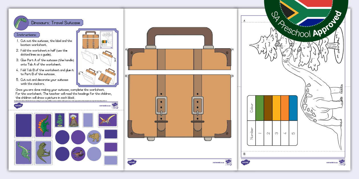 Dinosaur: Travel Suitcase (Teacher-Made) - Twinkl