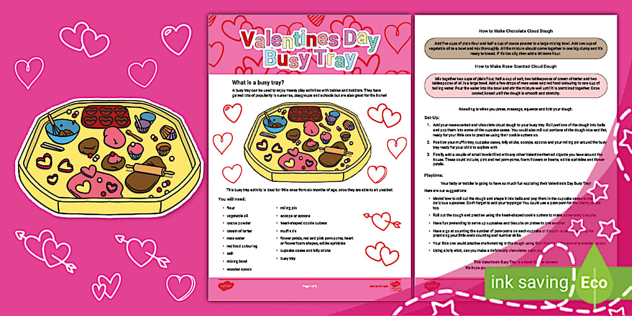 Valentine's Day Busy Tray (teacher made) - Twinkl