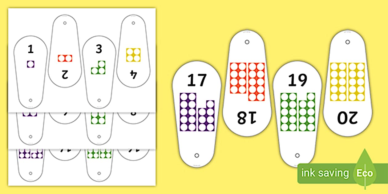 Editable Number Shape Fan 1-20 (teacher made) - Twinkl
