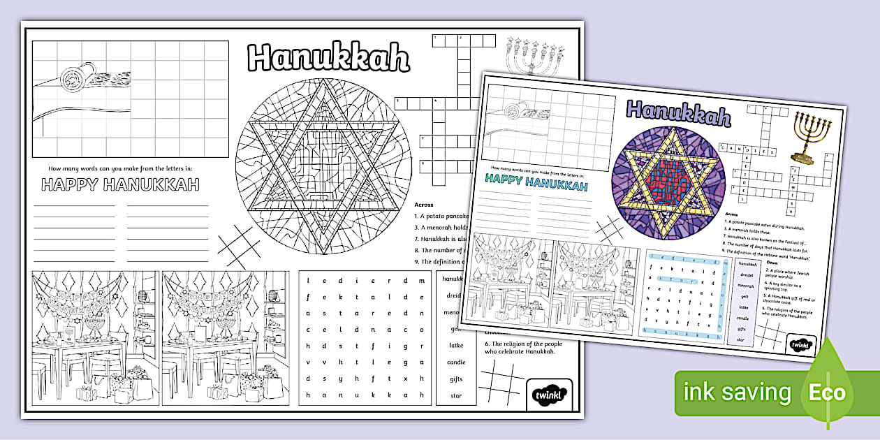Hanukkah Activity Mat (Year 3 - 6)