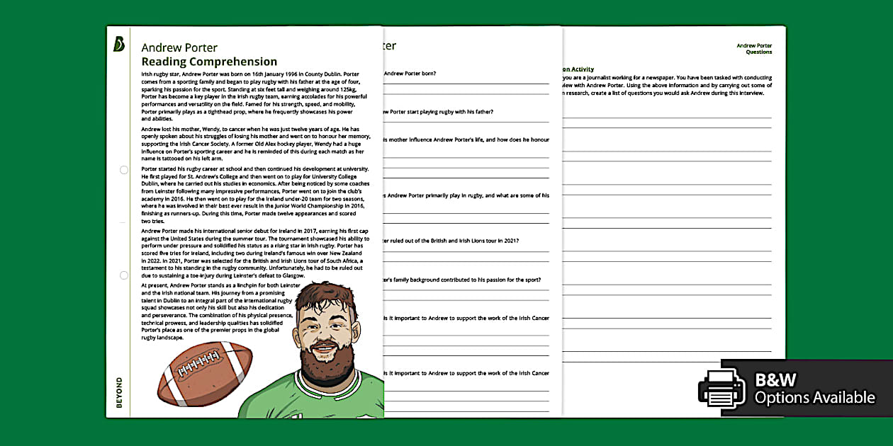 Andrew Porter - Reading Comprehension (teacher made)