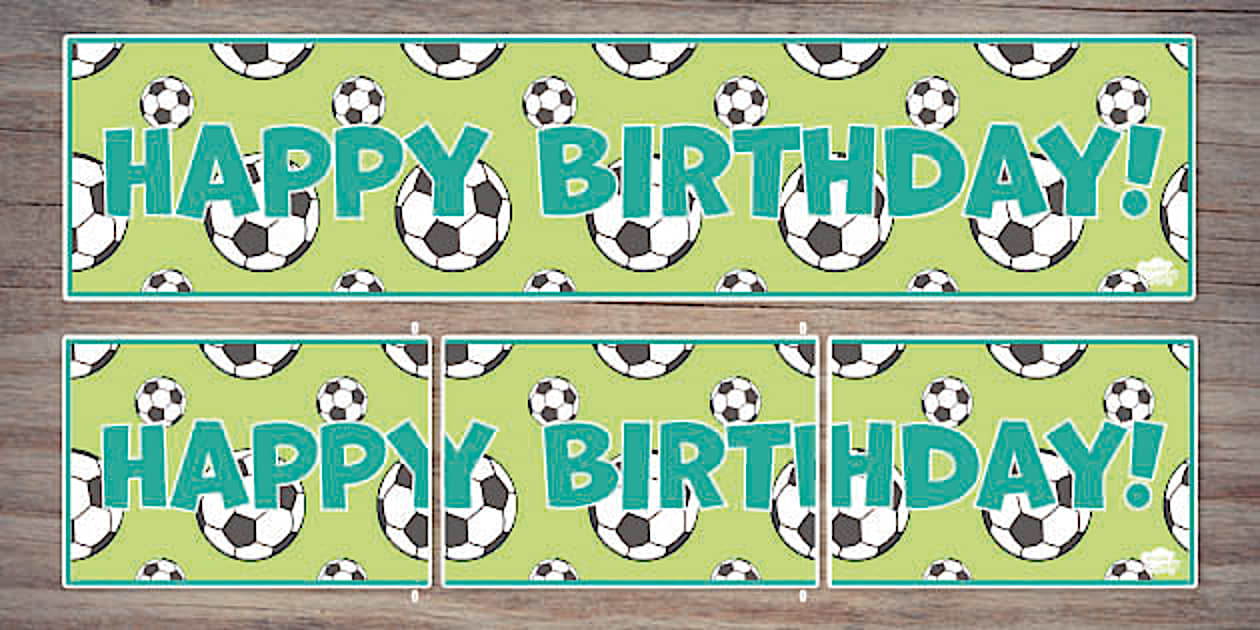 Football Birthday Banner | Twinkl Party (teacher made)