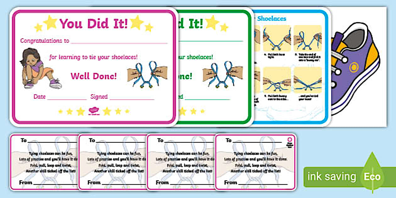 Editable How to Tie Your Shoelaces Challenge Resource Pack