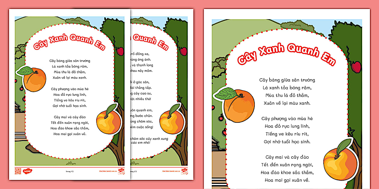 Bài thơ thực vật cho học sinh tiểu học - Twinkl