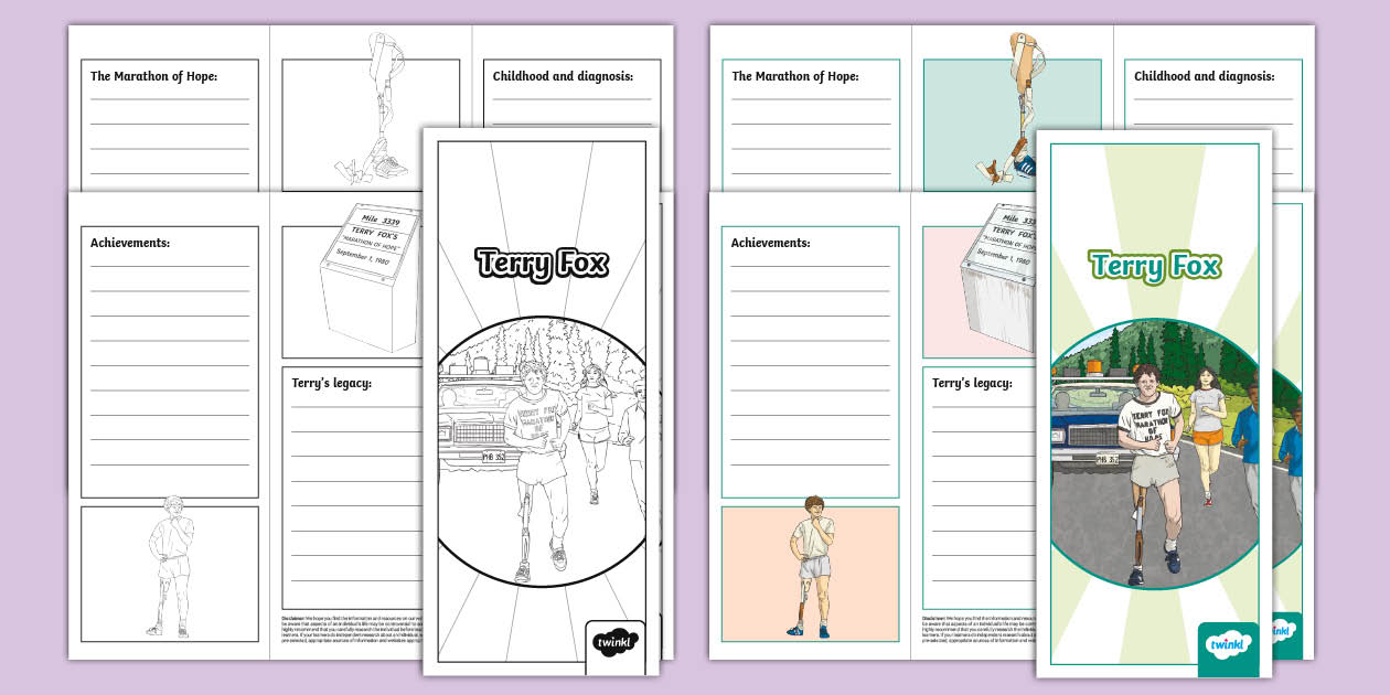 Terry Fox Leaflet Template - Twinkl More Subjects - Twinkl