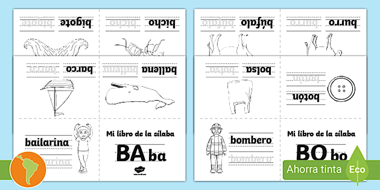 Mini libro: La letra B- Guía de trabajo - Twinkl