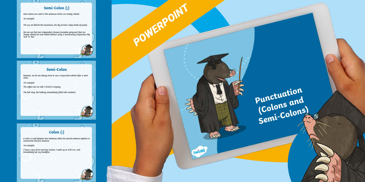 Punctuation (Colons and Semi-Colons) PowerPoint