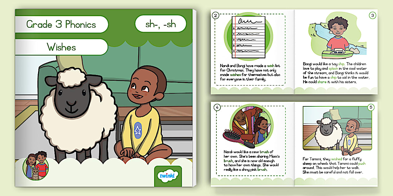 Grade 3 Phonics eBook: sh (teacher made) - Twinkl