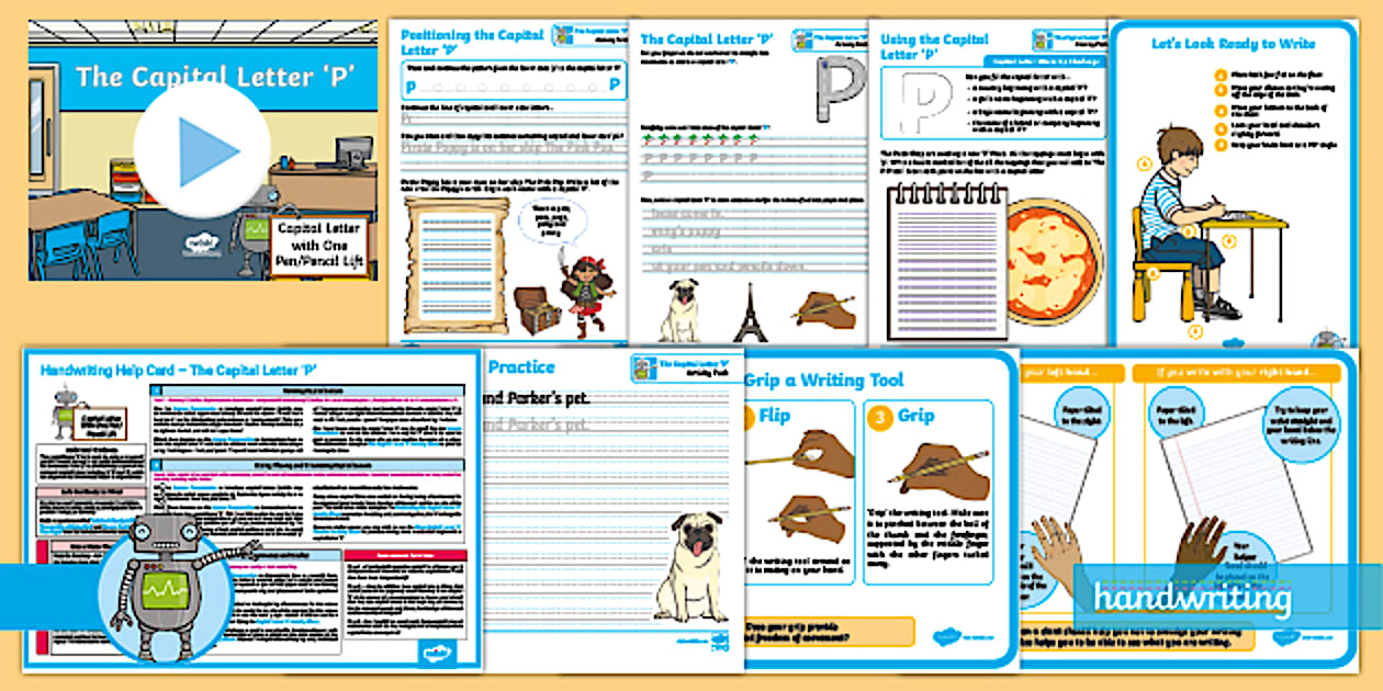 Twinkl Handwriting: The Capital Letter 'P' EYFS/KS1 Activity Pack