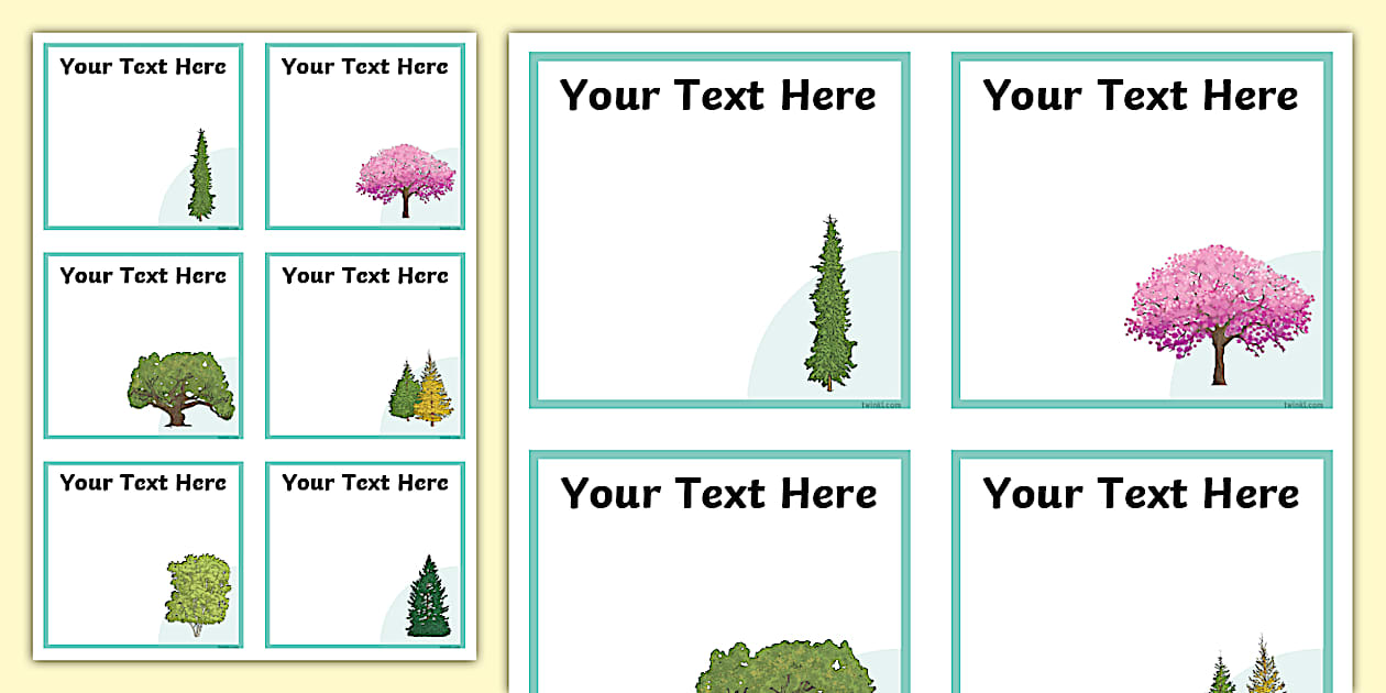 Editable Tree Peg Labels (teacher made) - Twinkl