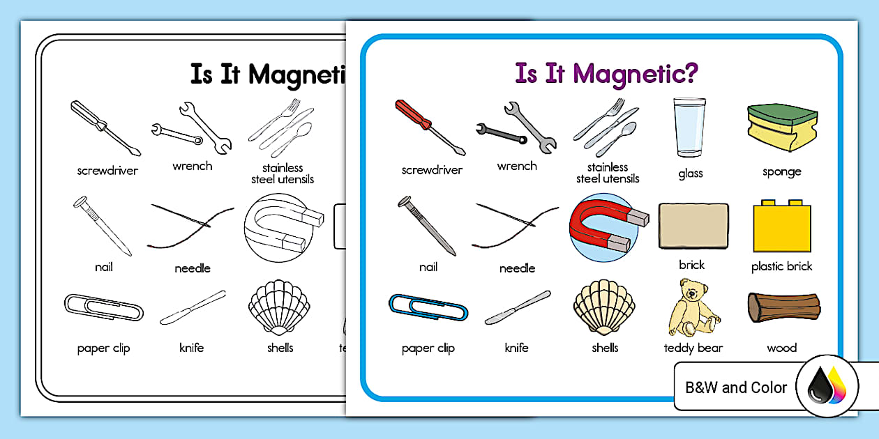 Second Grade Is It Magnetic? Science Investigation Mat