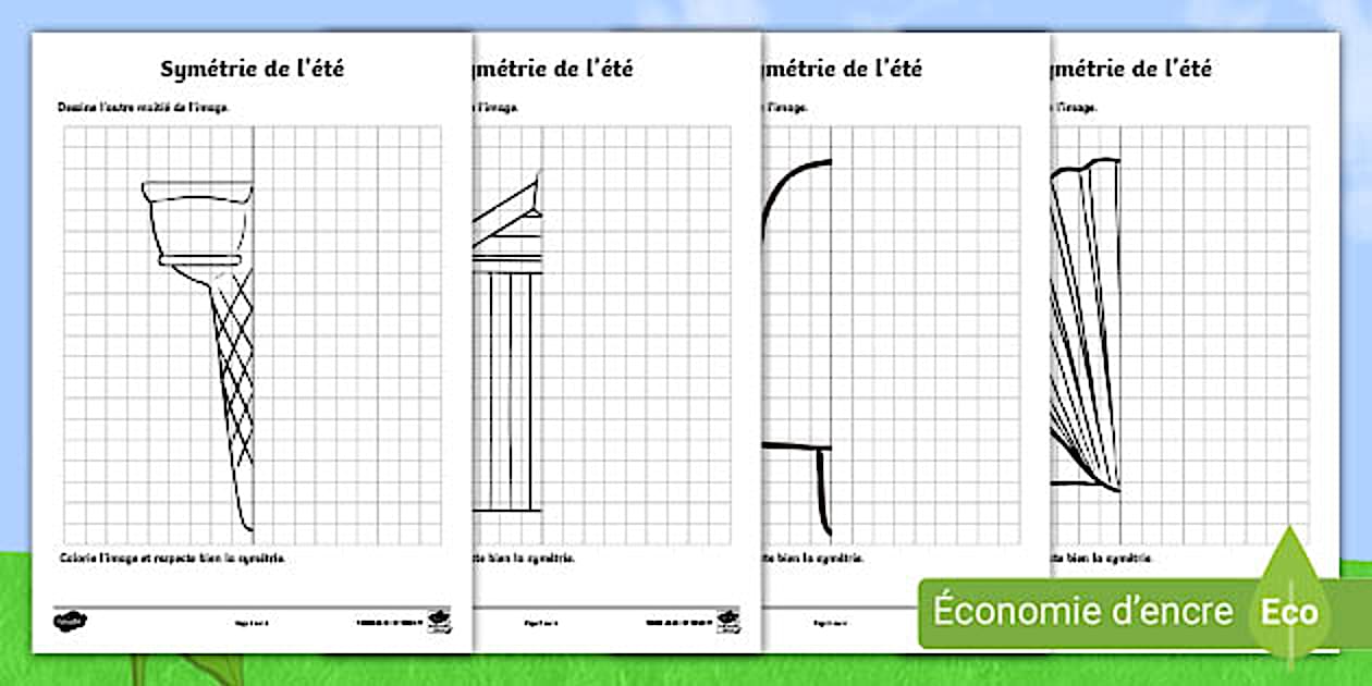 Fiches d'activités : Symétrie de l'été - Cycle 3