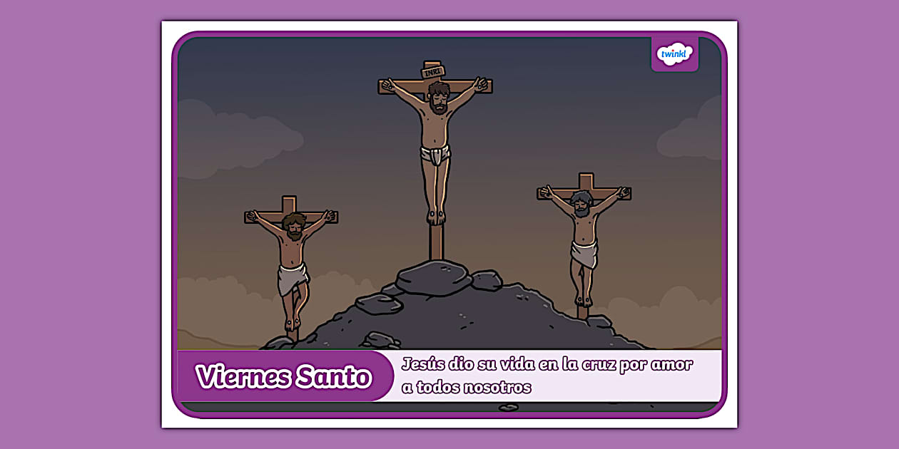 Póster: Viernes Santo para niños a color | Twinkl - Twinkl