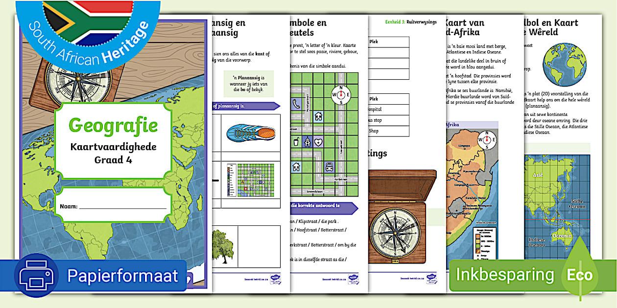 Kaartvaardighede Graad 4 Werkboek