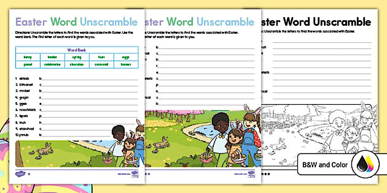 Easter Word Unscramble | Twinkl USA Resources (Teacher-Made)