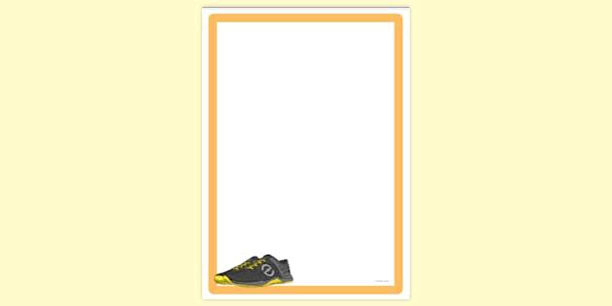 Running Shoes Page Border | Page Borders (teacher made)