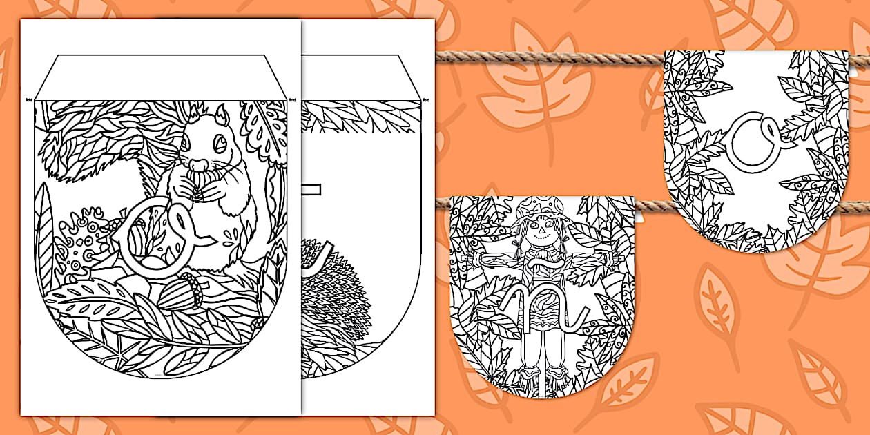 Banderines: Otoño - Mindfulness para colorear - Twinkl