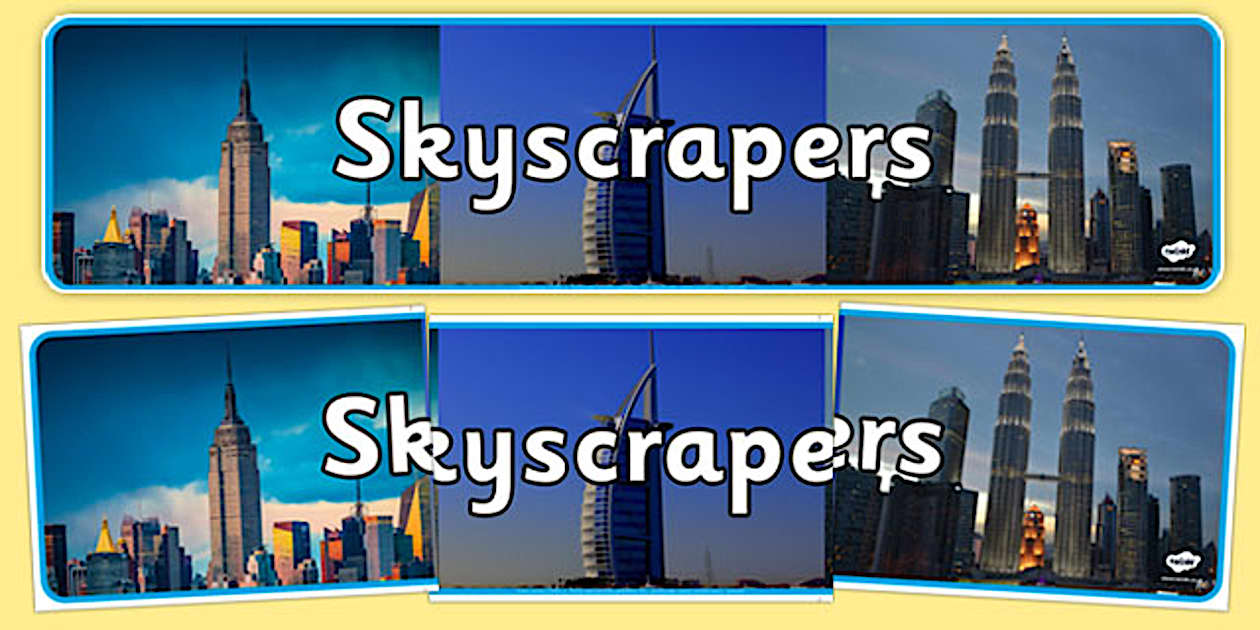 Skyscrapers Photo Display Banner (Teacher-Made) - Twinkl
