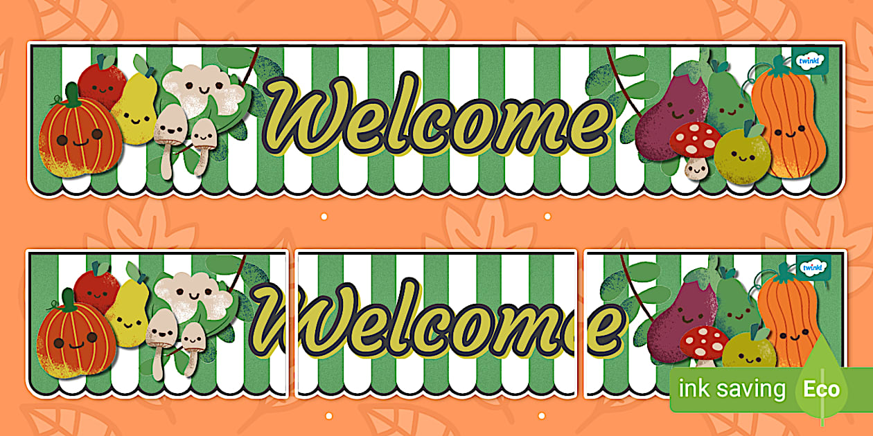 Autumn Market-Themed Welcome Display Banner (teacher made)