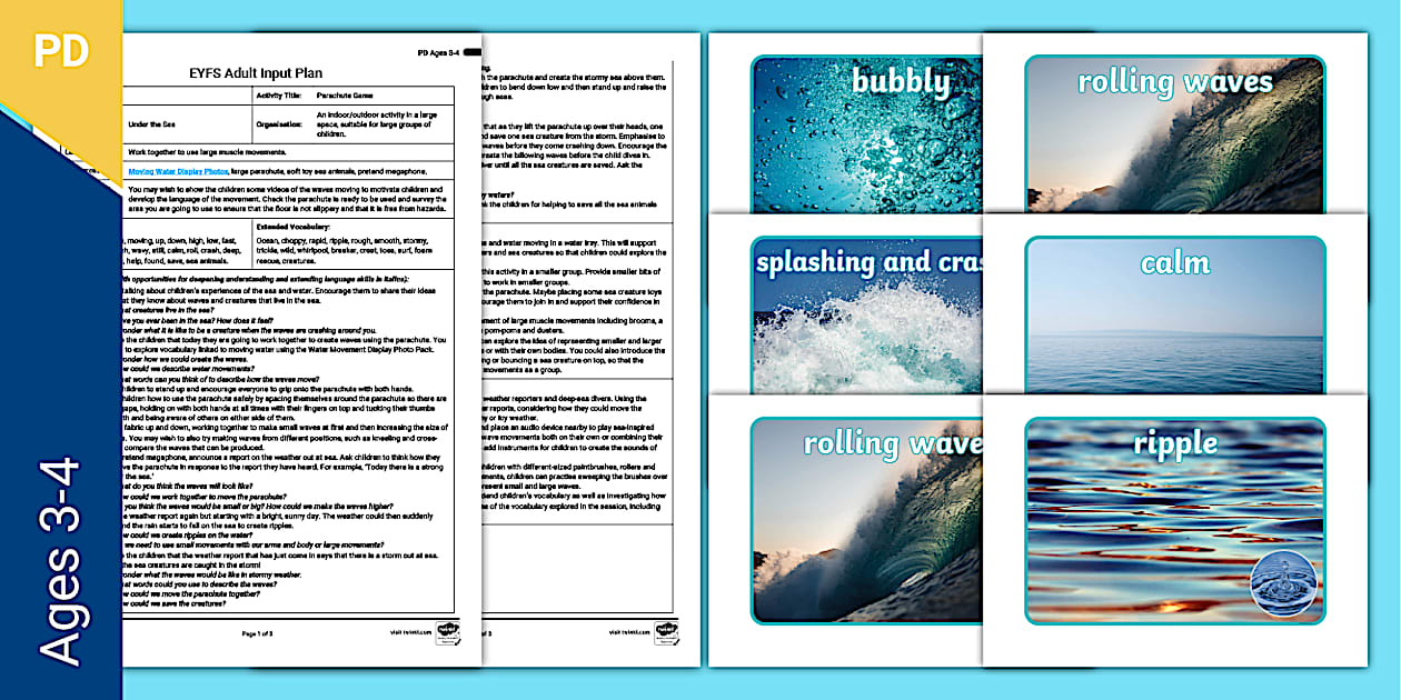 Kindergarten Under the Sea Parachute Game Adult Input Planning Pack