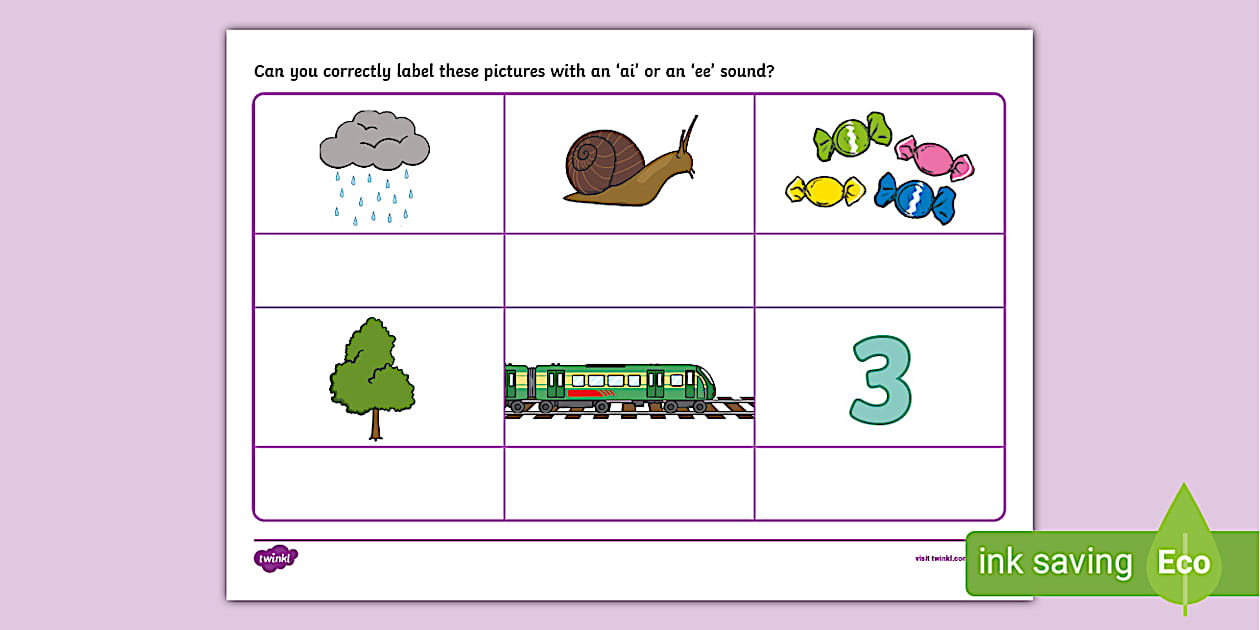 Editable AI or EE Sound Worksheet (Hecho por educadores)