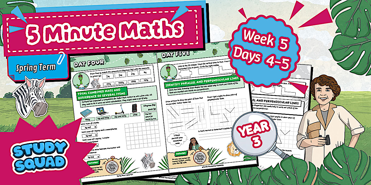 👉 Study Squad 5 Minute Maths - Year 3 Spring - Week 5 Days 4-5