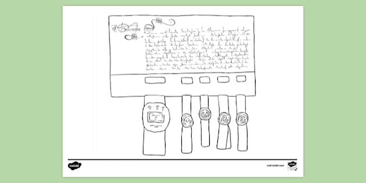 Medieval Document Colouring Sheet | Colouring Sheets