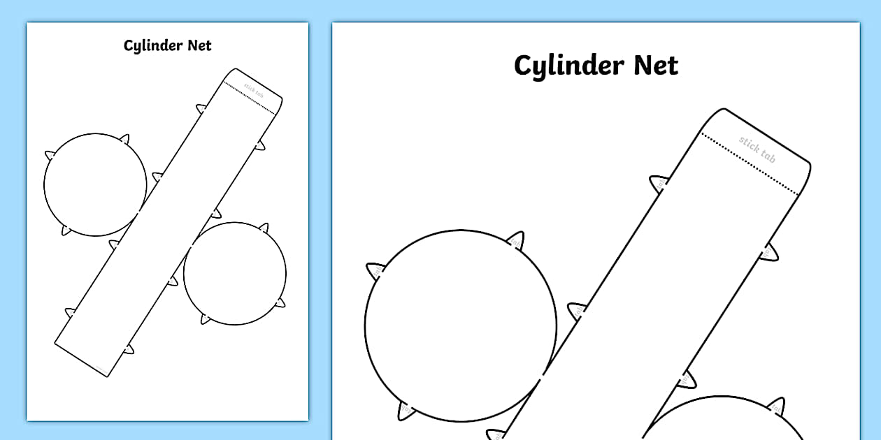 Net of a Cylinder Template | Twinkl Learning Resources