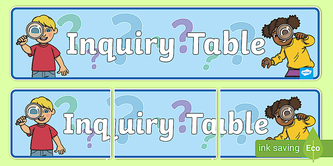 Inquiry Table Display Banner (teacher made) - Twinkl