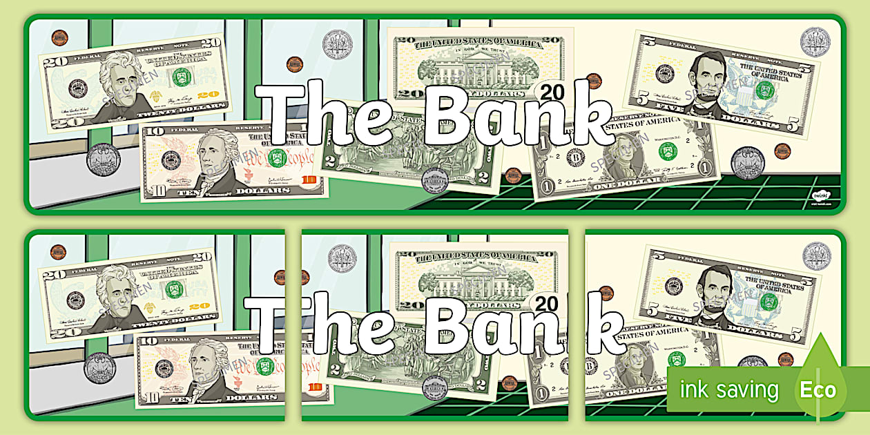 US Bank Dramatic Play Banner | Twinkl Resources USA - Twinkl