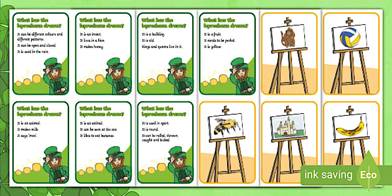 St. Patrick's Day: Drawing Inferences Activity Cards | SALT