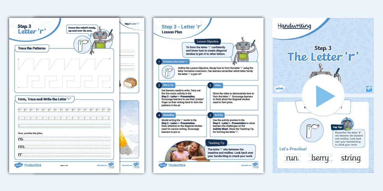 Twinkl Handwriting Scheme: Step 3 Letter 'r' Pack - Twinkl