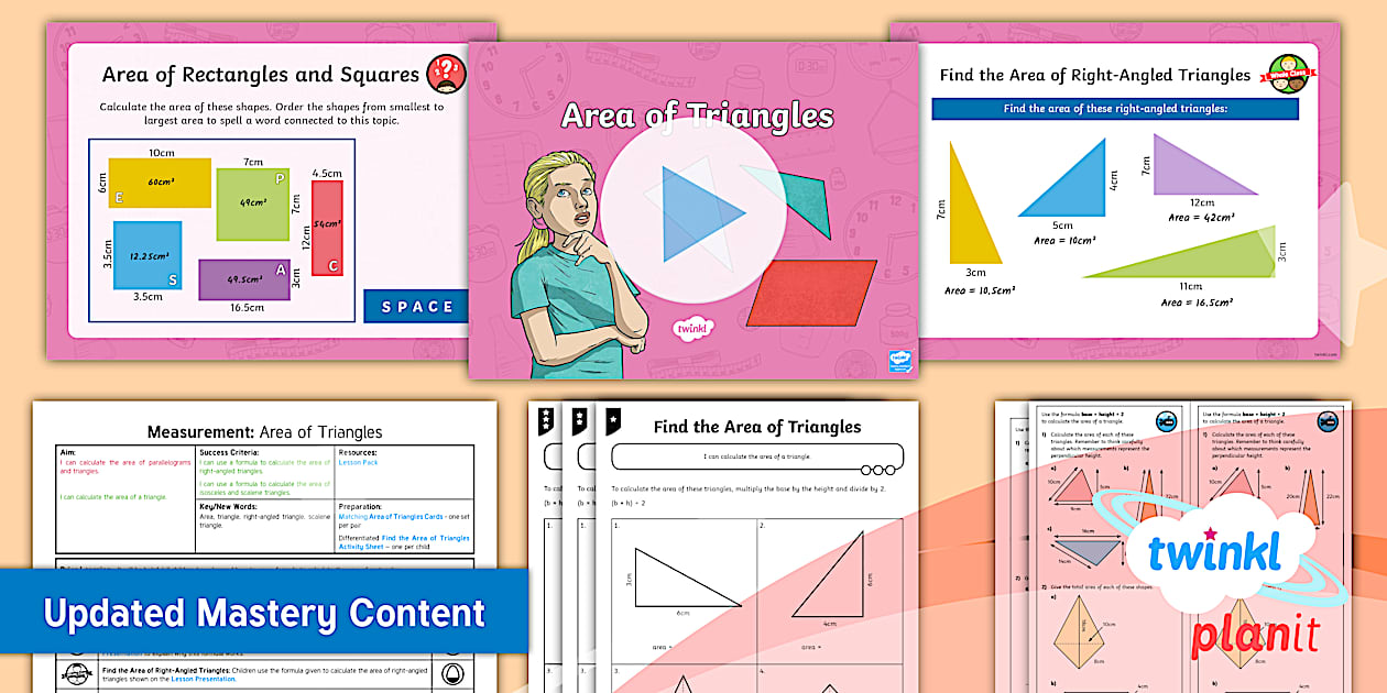 Y6 Area of a Triangle Lesson Plan | Primary Resources