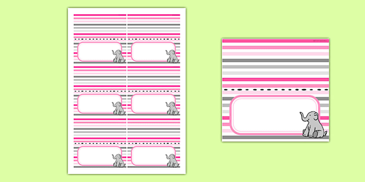 Baby Shower Place Names Pink Themed