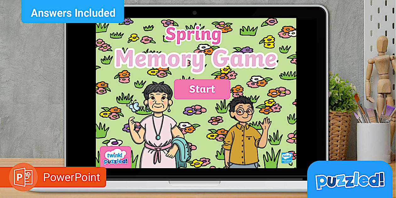 Fun Spring Memory Game Puzzle PowerPoint - Twinkl Puzzled