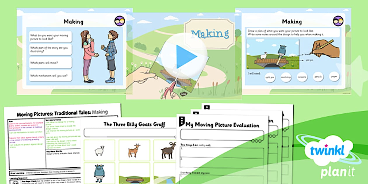 D&T: Moving Pictures: Traditional Tales: Making KS1 Lesson 6