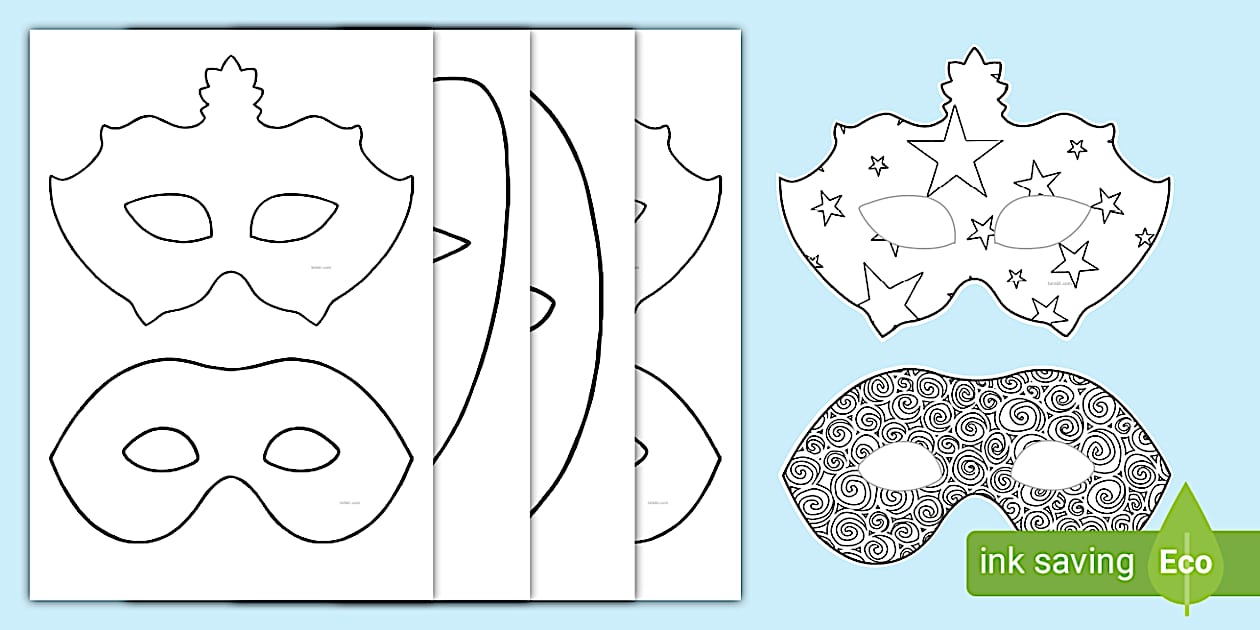 KS1 Purim Mask Colouring Sheets (teacher made) - Twinkl