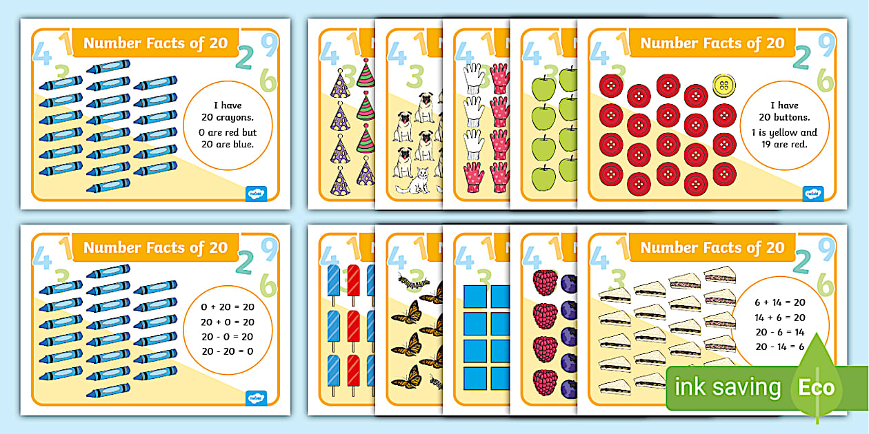 Editable Number Facts of 20 Stories (teacher made) - Twinkl