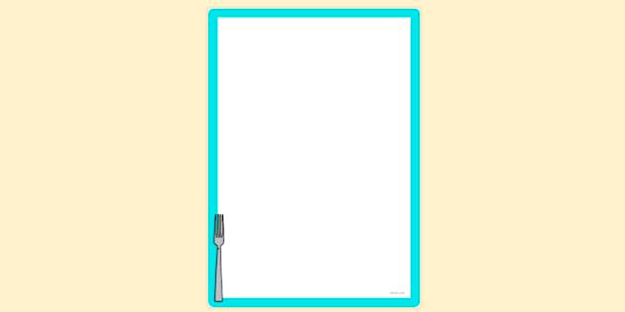 Simple Blank Fork Page Border | Page Borders | Twinkl