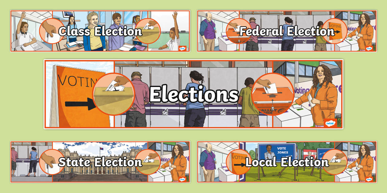Elections Display Banner (teacher made) - Twinkl