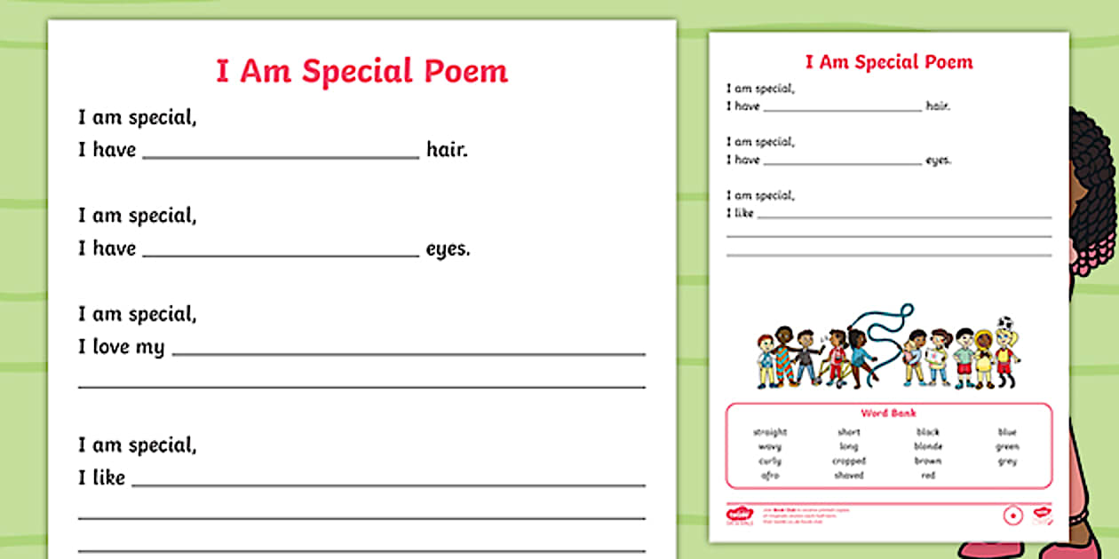 I Am Poem Worksheets | Poetry | Twinkl - Twinkl