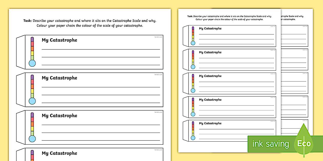 Catastrophe Scale Paper Chain (teacher made) - Twinkl