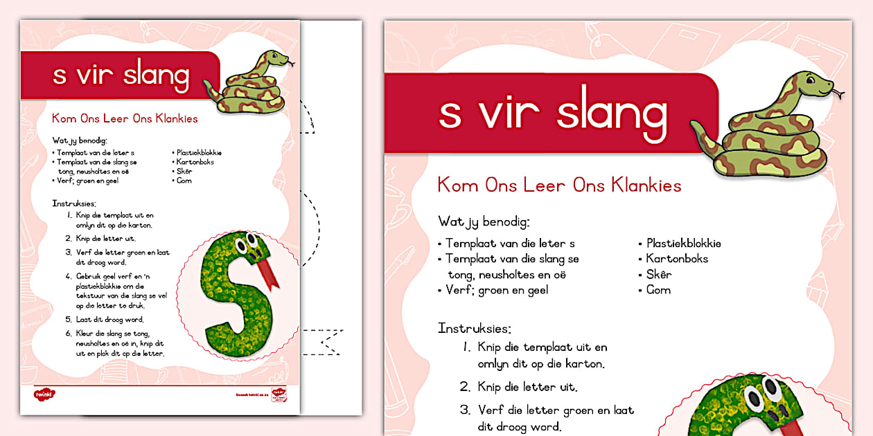 Graad R Klanke Sensoriese Klank s (teacher made) - Twinkl