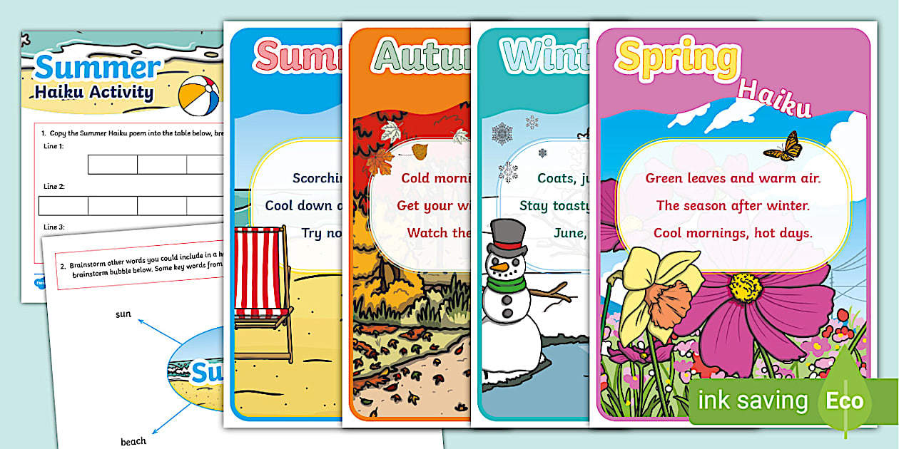 Haiku Poem Examples | English Resources | Poetry Activities