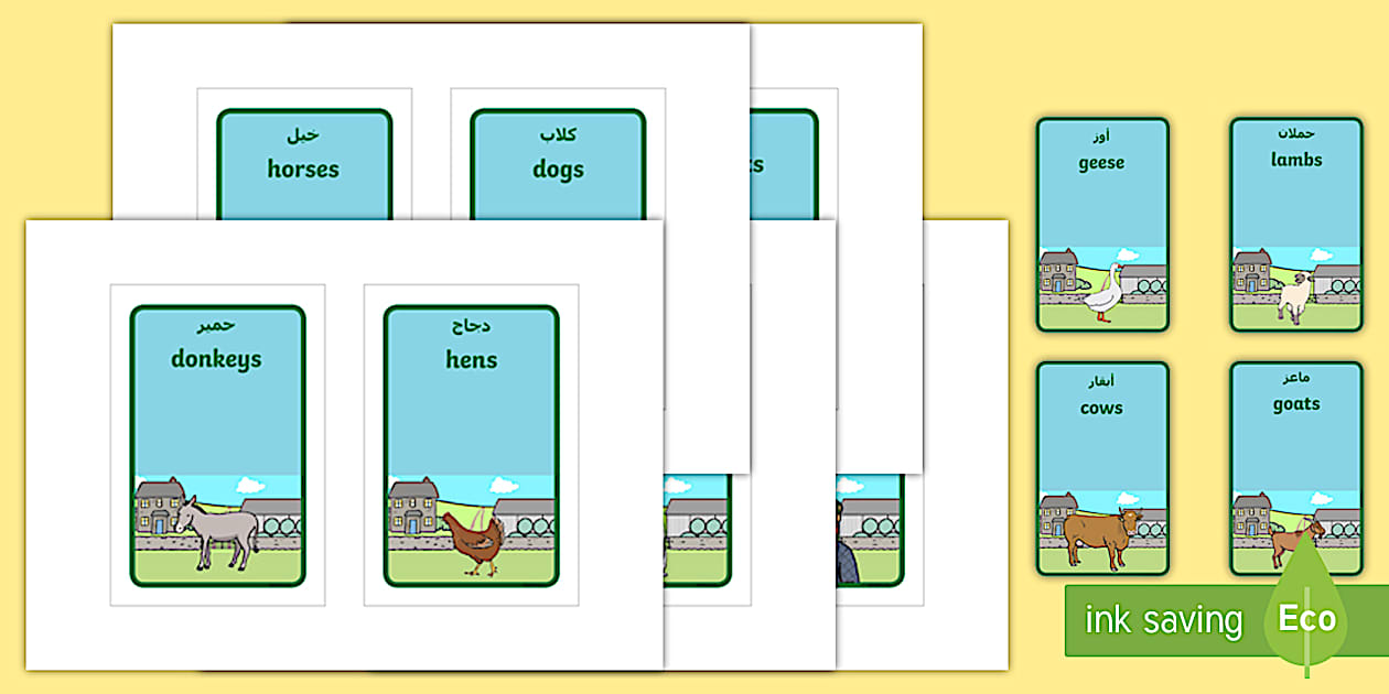 IKEA Tolsby/Fiestad on the Farm Themed Group Table Signs Arabic/English