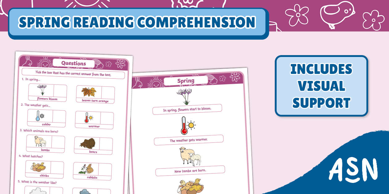 Spring Reading Comprehension with Visual Supports