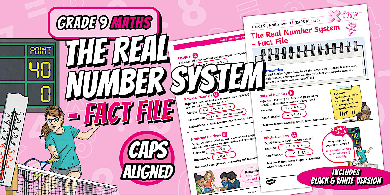 Grade 9 Maths Fact File – The Real Number System