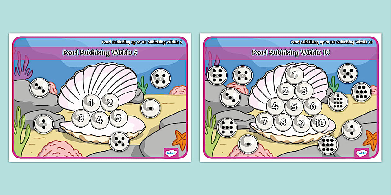 Pearl Subitising up to 10 (teacher made) - Twinkl