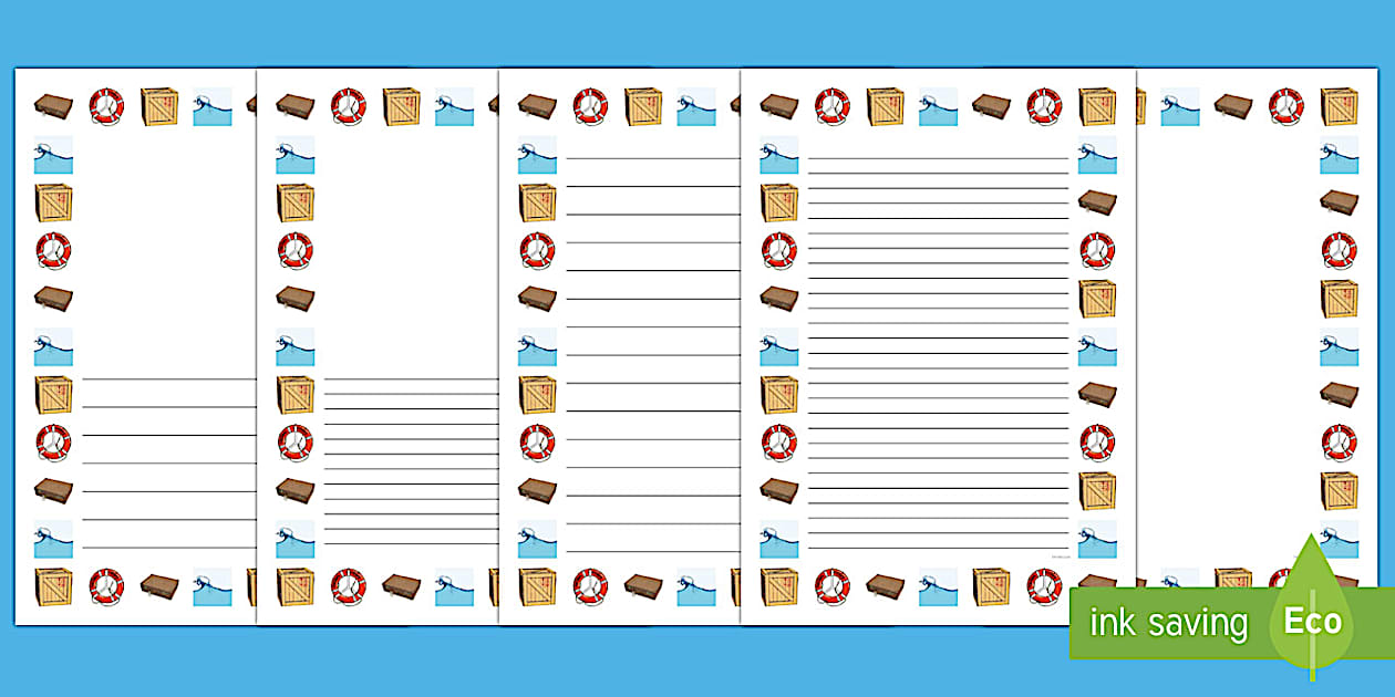 Editable Flotsam Page Border Pack (teacher made) - Twinkl